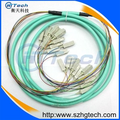 OM4 SC/PC-SC/PC Optical Fiber Jumper 12Core Fanout Fiber Optic Patch Cord Cable supplier