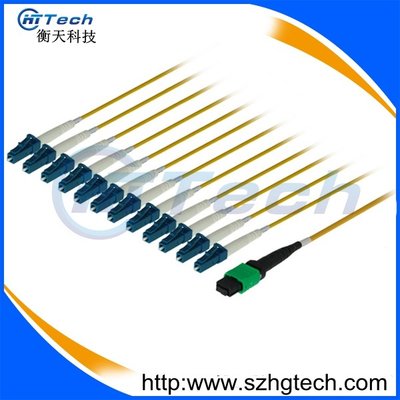 MPO/LC OM3 12Core Fiber Optic Patch Cable Fanout 2.0mm Patch Cord supplier
