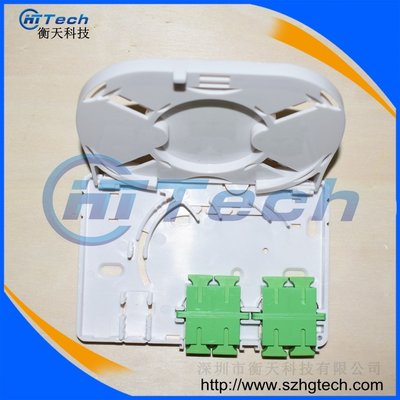 LC / APC 4Cores Fiber Optic Termination Box, 2Port FTTH Fiber Box supplier