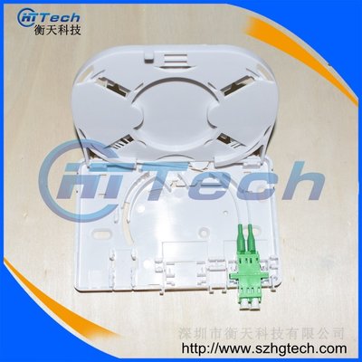 LC / APC 4Cores Fiber Optic Termination Box, 2Port FTTH Fiber Box supplier