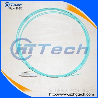 Aqua Color OM3 LC Fiber Optic Pigtail 0.9mm Less Insert Loss 10Gb LC Fiber Pigtail supplier