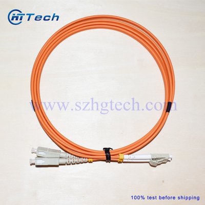 China Fiber Patch Lead Supplier SC-LC Fiber Jumper Multimode Orange Color supplier
