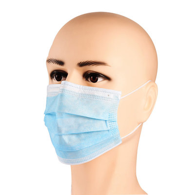 Anti Virus Light 3 Ply Disposable Mask With Elastic Ear Loop 17.5*9.5mm