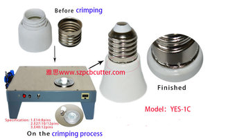 China Lamp Cap Base Crimping Nailing Machine For E26 E27 B22 LED Bulb Cap supplier