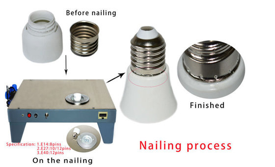 0.02mm Punching Dot Lamp Cap Hole Crimping Machine For E27 B22 E22 supplier