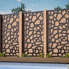Outdoor decorative screens decorative metal panels exterior steel laser cut screen