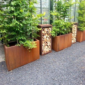 Cheap wholesale Galvanized groove.etc stainless steel garden flower pot/planter