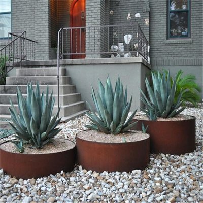 Cheap wholesale Galvanized groove.etc stainless steel garden flower pot/planter