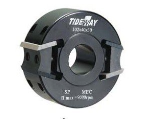 Shaper cutter head with limiters Multiprofile knives steel block and Al. block.