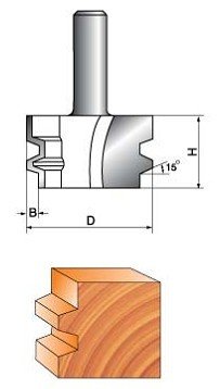 15°Glue joint bit