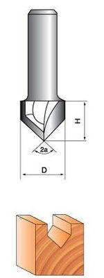 90° V type slotting cutter