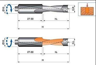 TCT Bits for multiple drilling machines- steel body with heat treatment