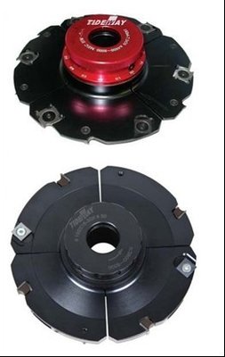 Adjustable grooving shaper cutter head with threaded bush
