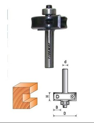 Finished surface slotting CNC router bits with reversible knives