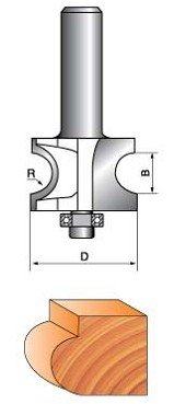Bull nose radius bit