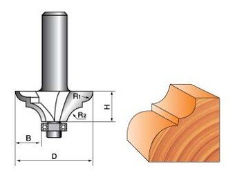 Classical ogee bit