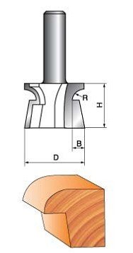 Woodworking TCT router bits door lip bit sand blast R3mm