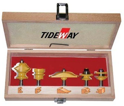 Woodworking 5 - Piece cabinet &amp; moulding set for cutting natural wood
