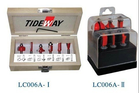 6 Set router bit sets for cutting Laminate board, artificial stone