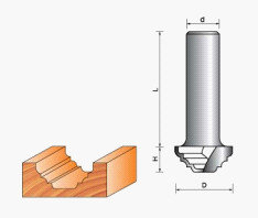 High Precision Classical Plunge Bit Thicker Carbide Tips TCT Router Bit LC4028