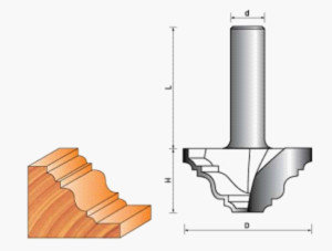 Classical Plunge Bit With Finished Cutting Surface TCT Router Bit LC5016