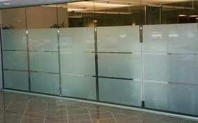 High Strength Full Height Glass Partition With Frosted Pattern supplier