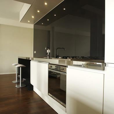 Glass Painted Backsplash , Painted Plexiglass Backsplash Black supplier