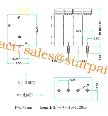 Screwless Terminal | Pitch: 5.00mm | Part No.604-8-5.00 supplier