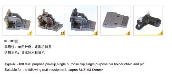Japan SUZUKI Stenter Machine Parts Dual Purpose Pin-Clip, Chain, Single Purpose Pin Holder