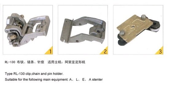 Customized Spare Parts Clip, Chain, Pin Holder For A,L,E,A Stenter Machine Equipment RL-130
