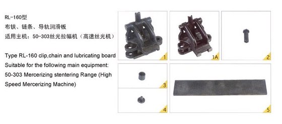 High Speed Mercerizing Machine Mercerizin Stentering Range Parts Lubricating Board, Clip, Chain