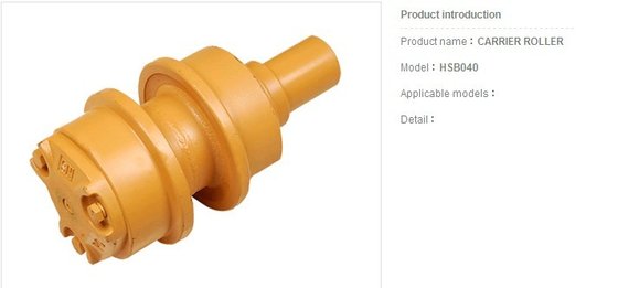 Black, Yellow Excavator Top Roller Carrier Roller Upper Roller, Bulldozer / Excavator Spare Parts OEM
