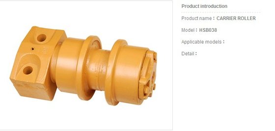 Black, Yellow Excavator Top Roller Carrier Roller Upper Roller, Bulldozer / Excavator Spare Parts OEM