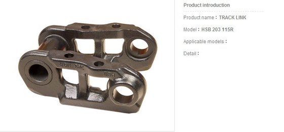 Customized Black Bulldozer / Excavator Track Link Loose Link, Excavator Spare Parts ISO9001