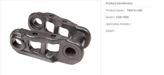 Customized Black Bulldozer / Excavator Track Link Loose Link, Excavator Spare Parts ISO9001