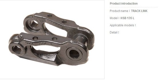 Customized Black Bulldozer / Excavator Track Link Loose Link, Excavator Spare Parts ISO9001