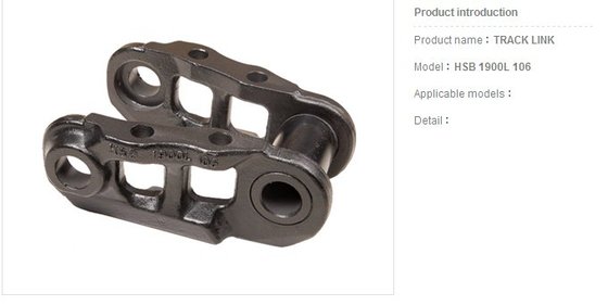 Customized Black Bulldozer / Excavator Track Link Loose Link, Excavator Spare Parts ISO9001