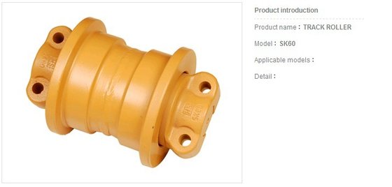 Black Or Yellow Carbon Steel Excavator Spare Parts Undercarriage Parts Track Roller HRC50-56