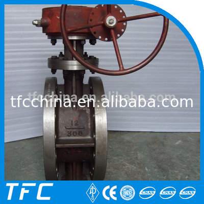 multi layer metal seated flange butterfly valve 300lb