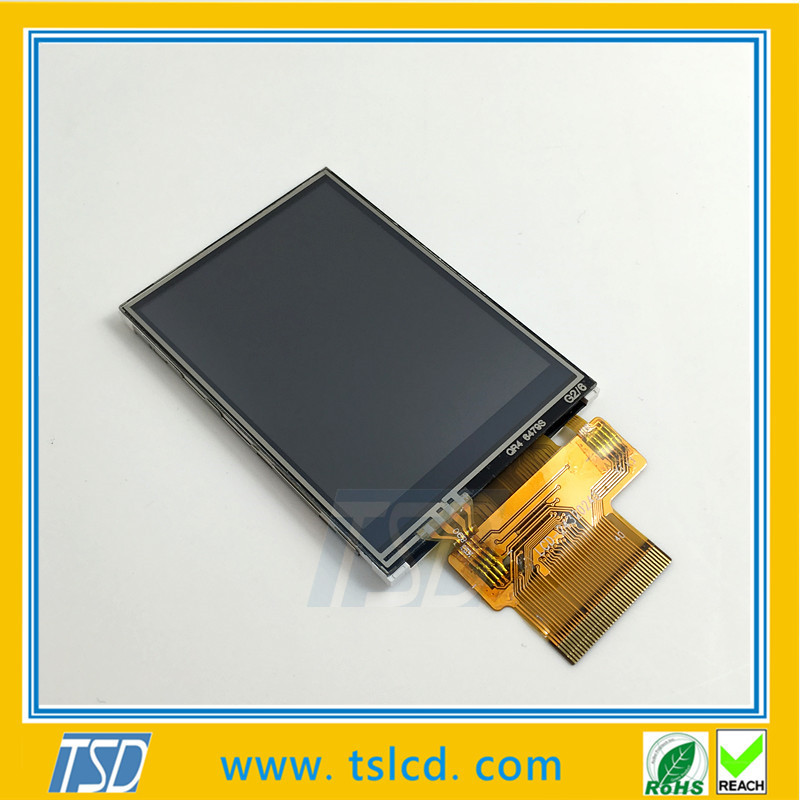 Top sale 2.4 inch QVGA TFT screen lcd module with ZIF FPC connctor with 4wires RTP