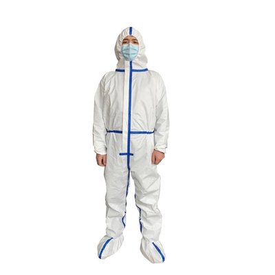 China Disposable Medical Protective Suit with stocks and ready to delivery supplier