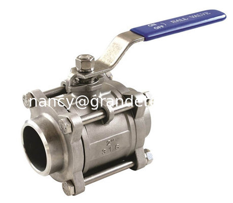 3PC ball valves stainless steel threaded/socket weld/butt weld connection supplier