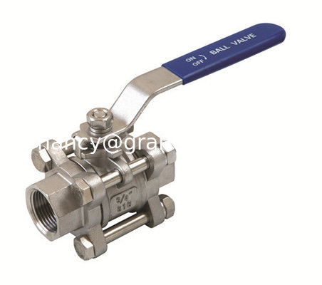 3PC ball valves threaded/socket weld/butt weld ball valvesd with high mounting pad supplier
