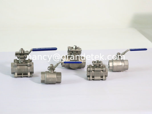3PC ball valves with high mounting pad type B PAI 1000PSI threaded ends for actuators supplier