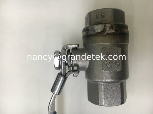 ISO 5211 Locking Handle 2pc Ball Valve Stainless Steel NPT Thread supplier