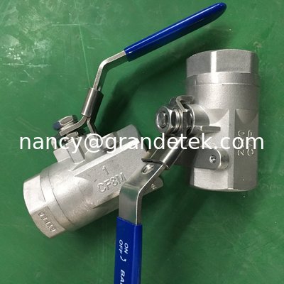 ISO 5211 Locking Handle 2pc Ball Valve Stainless Steel NPT Thread supplier