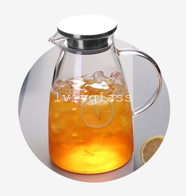 Customization Color Juice Glass Cup With Lid Handle Large Capacity