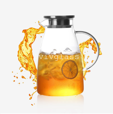 Customization Color Juice Glass Cup With Lid Handle Large Capacity