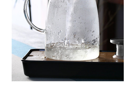 Customization Color Juice Glass Cup With Lid Handle Large Capacity