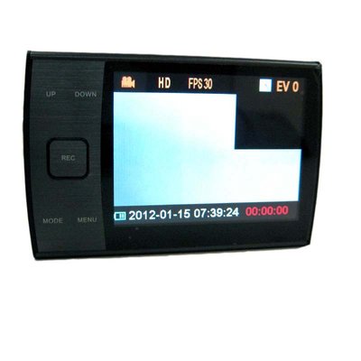 3.5 inch 1.3mp coms sensor hdmi video / photo dual cameracar blackbox dvr with 360 degree rotation